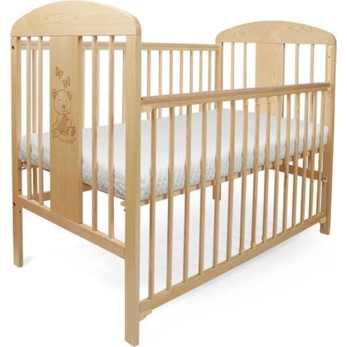 Lit Pour Bébé à Barreaux Tomi 20 Ourson Barrière Coulissante Avec