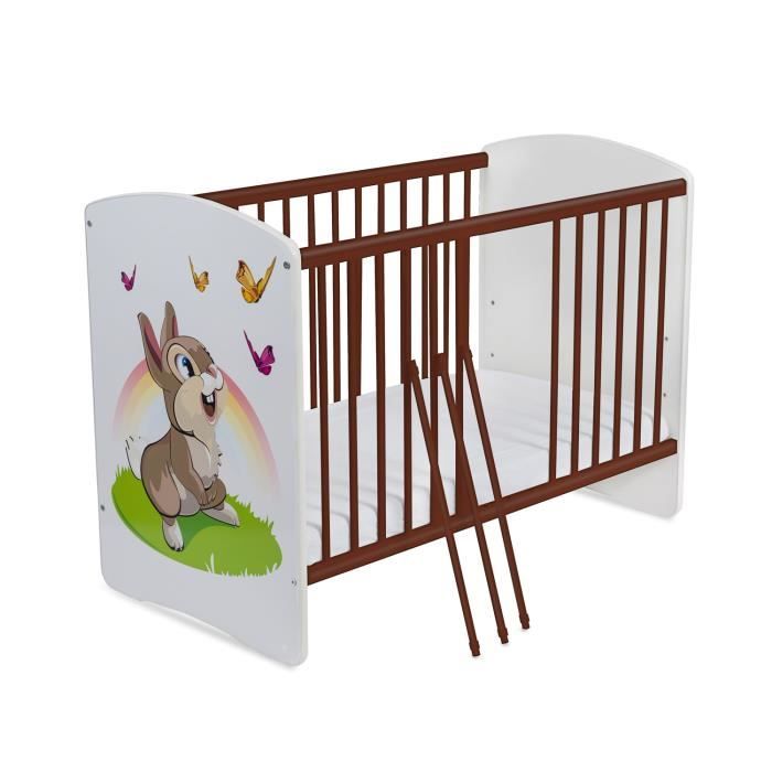 Lit Pour Bébé à Barreaux Tomi 17 Lapin Barreaux Amovibles Avec